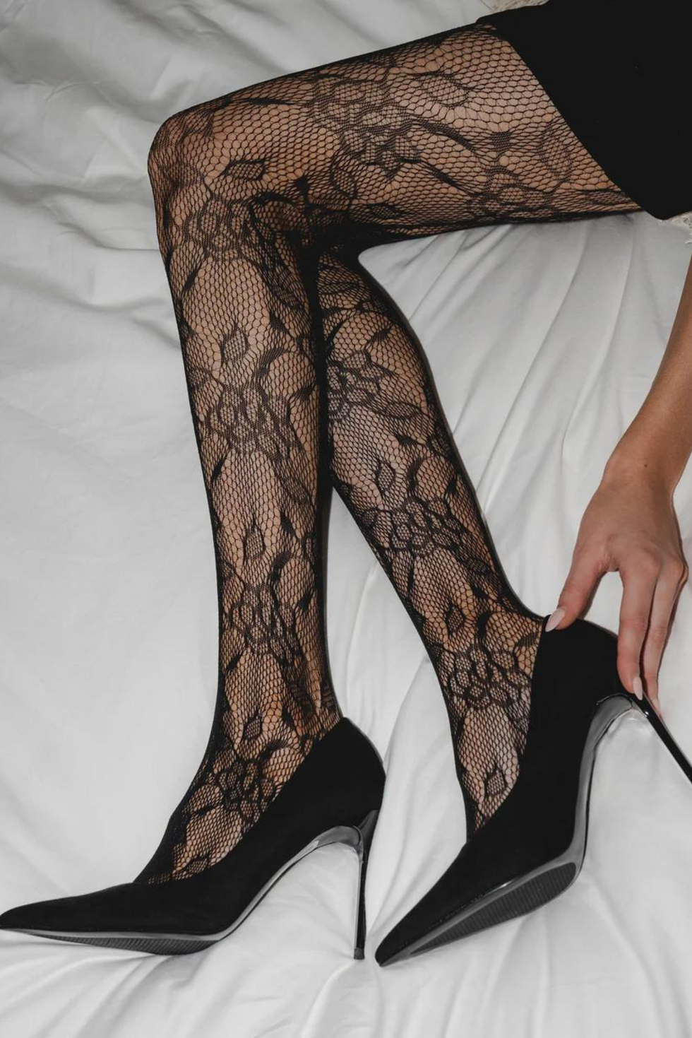 White Fishnet Heart Tights | My Accessories London